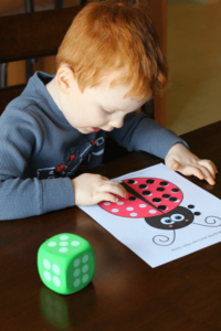 Ladybug Roll and Cover Math Game
