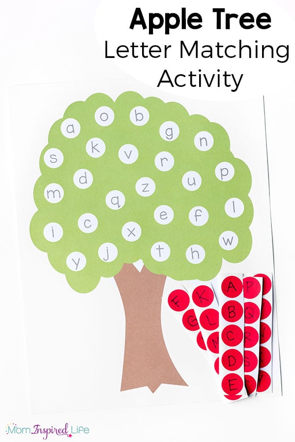 Letter Matching Apple Tree Activity With Printable Letter Matching Apple Tree Activity With Printable