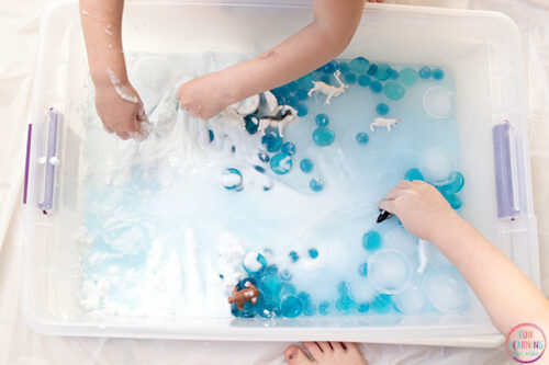 Arctic Sensory Bin for Winter