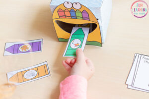 Feed Me Beginning Sounds Crayon Activity for Back to School