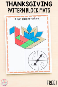 Free Thanksgiving Pattern Block Mats - Printable