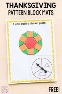 Free Thanksgiving Pattern Block Mats - Printable