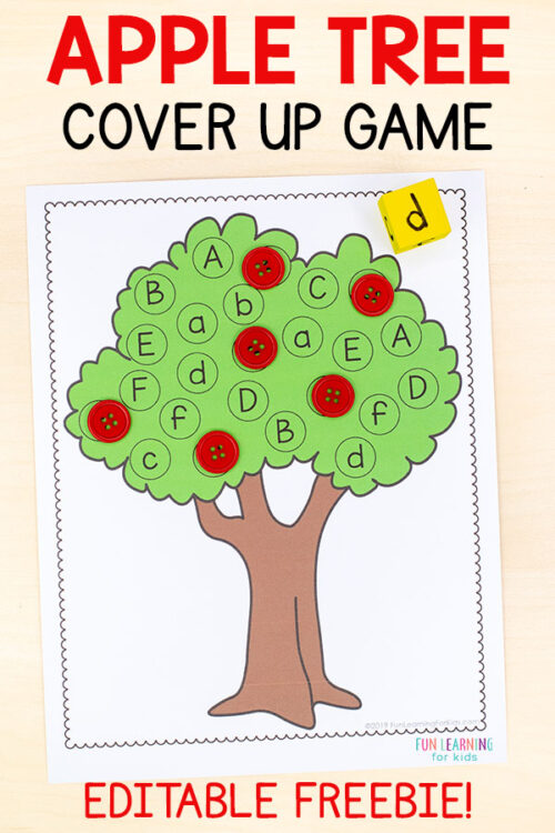 Apple Tree Cover Up Alphabet Activity Printable