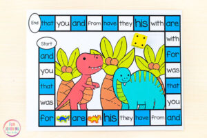 Editable Dinosaur Theme Board Game Printable
