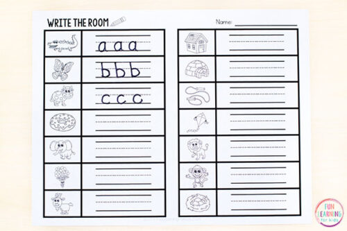 Valentine's Day Beginning Sounds Write the Room Printable