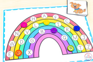 Rainbow Find and Cover the Letters Alphabet Printable