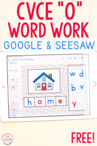 Long "O" CVCe Word Building Activity for Google Slides and Seesaw