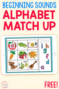 Beginning Sounds Letter Matching Activity for Slides, Seesaw and Boom