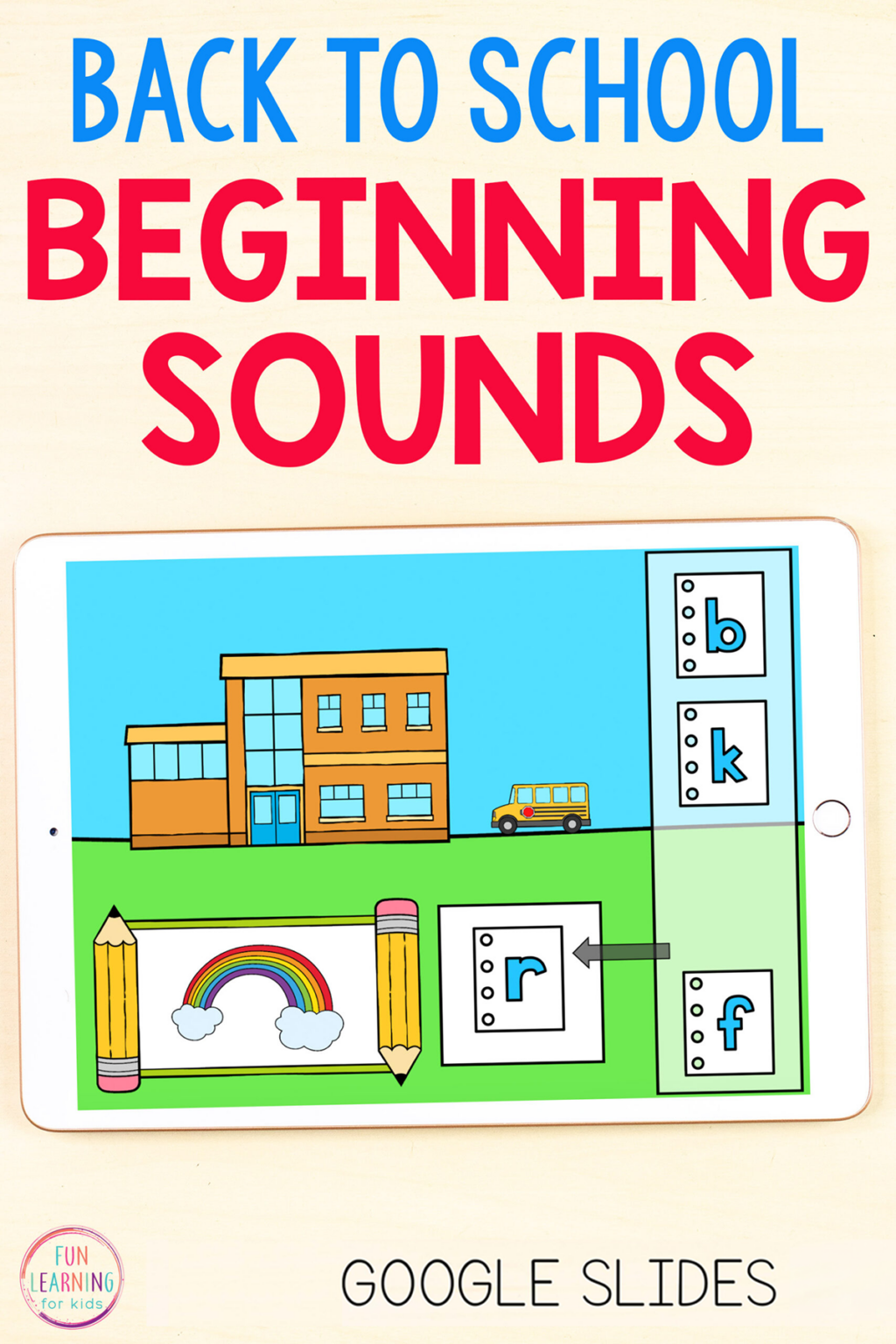 Digital Back to School Beginning Sounds Activity