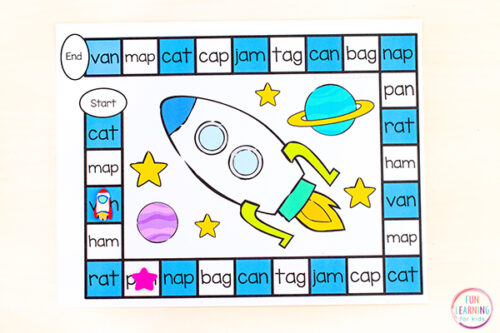 Editable Space Theme Board Game Free Printable