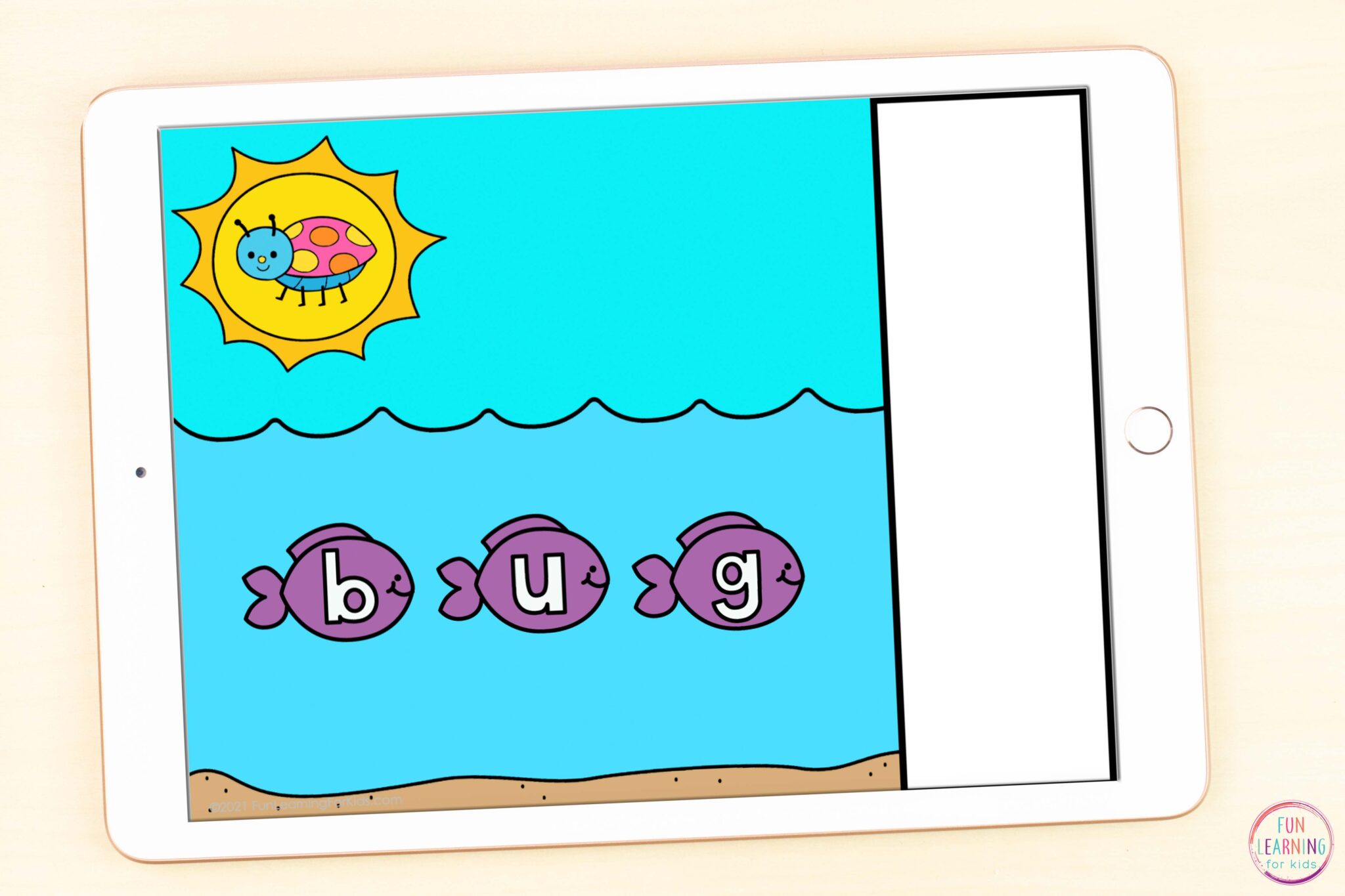 Digital Ocean CVC Word Building Literacy Activity
