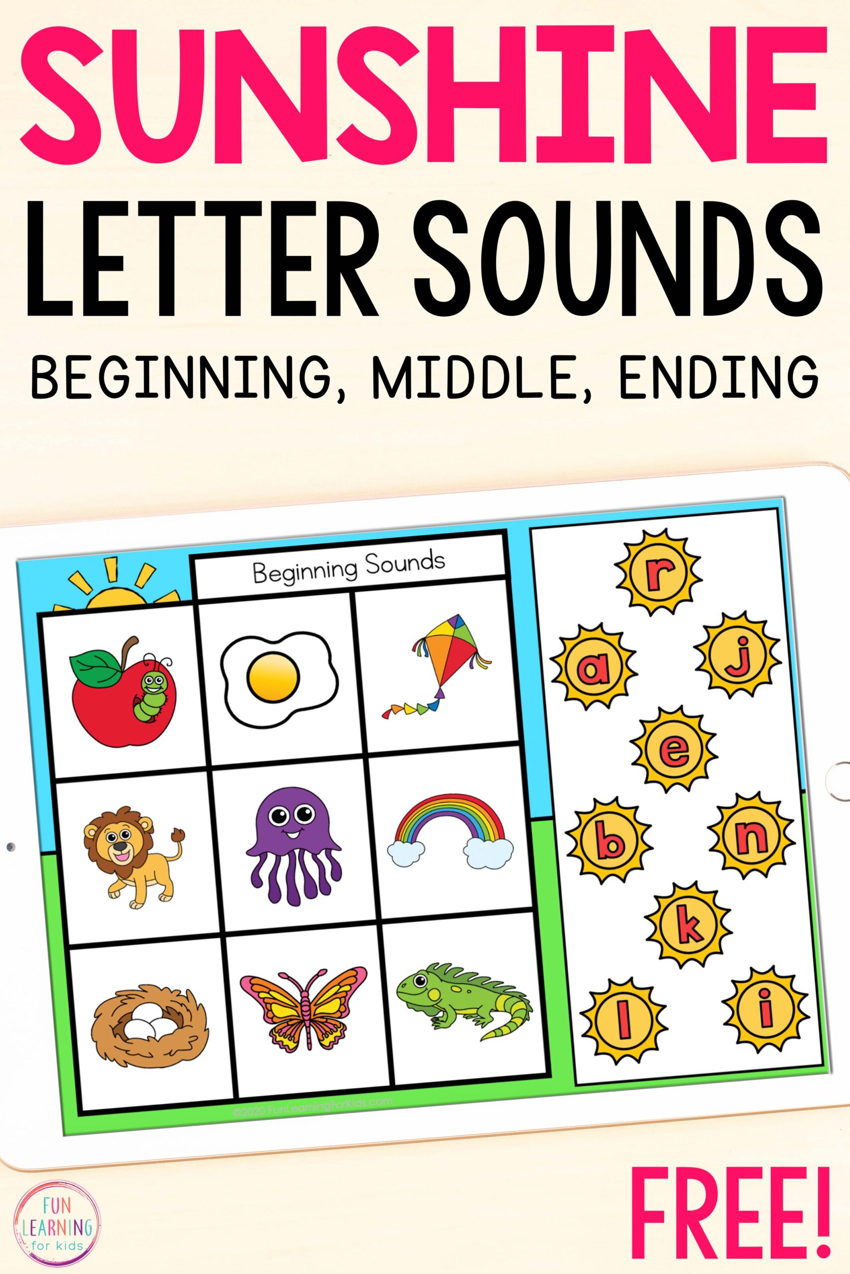 Digital Sunshine Letter Sounds Matching Activity Digital Sunshine Letter Sounds Matching Activity