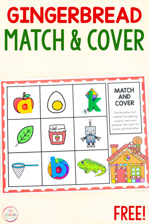 Gingerbread Free Printable Beginning Sound Mats