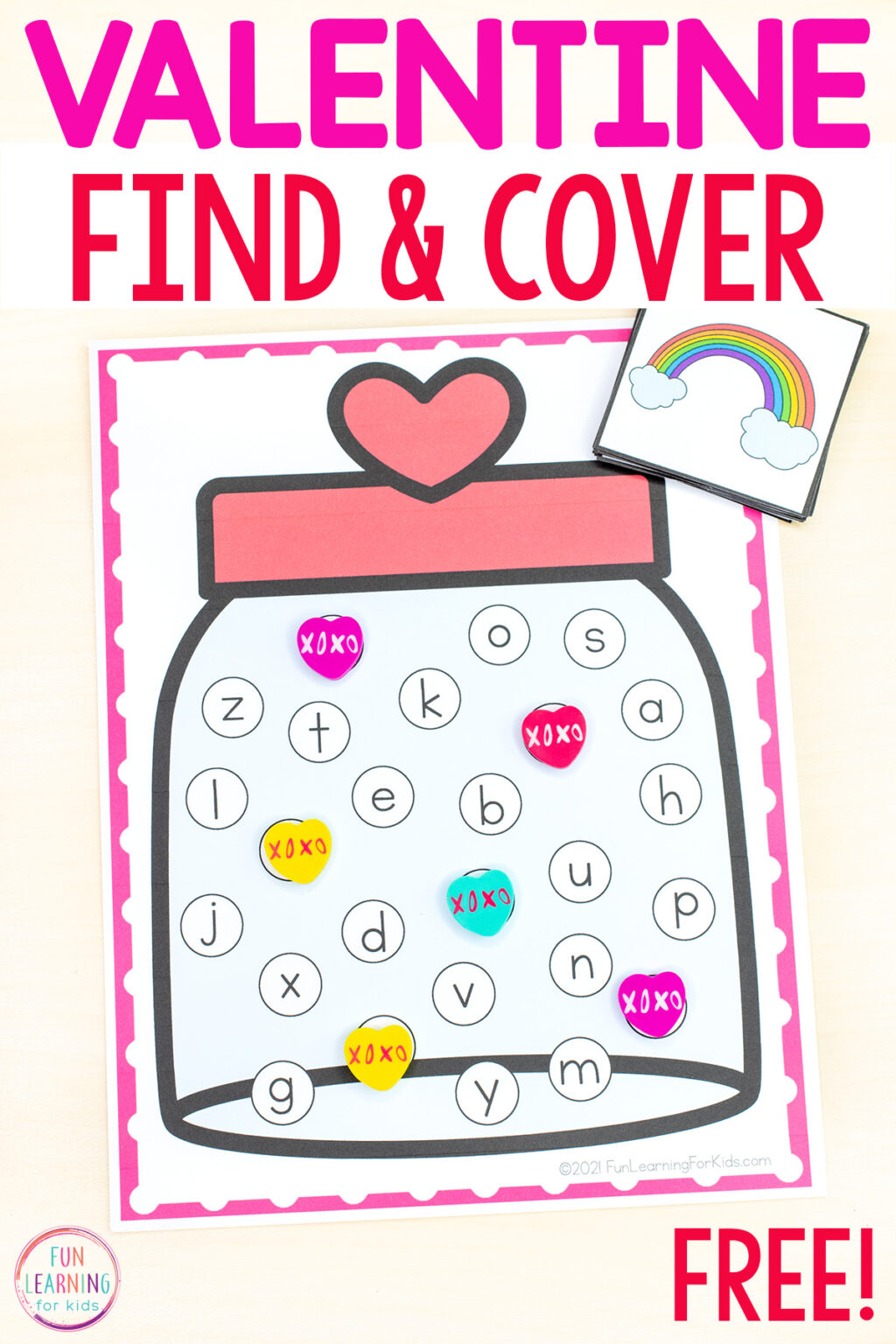 Valentine's Day Beginning Sound Find and Cover Letter Mats
