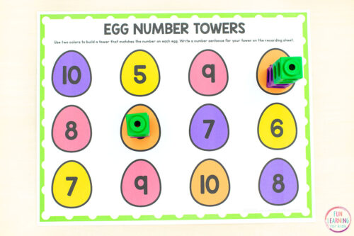 Easter Egg Roll and Cover the Number Free Printable