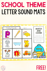 Free Printable Back to School Letter Sound Mats