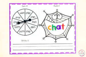 Free Printable Spider Word Work Mats
