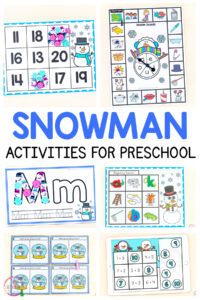 Snowman Activities for Preschoolers
