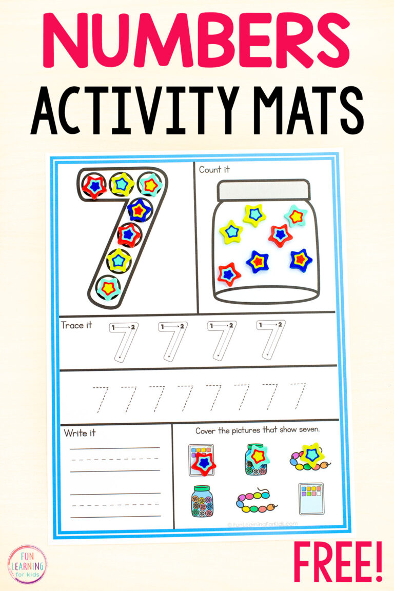 Dot Number Activity Mats Free Printable