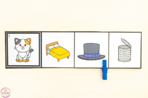 Rhyming CVC Clip Strips Free Printable