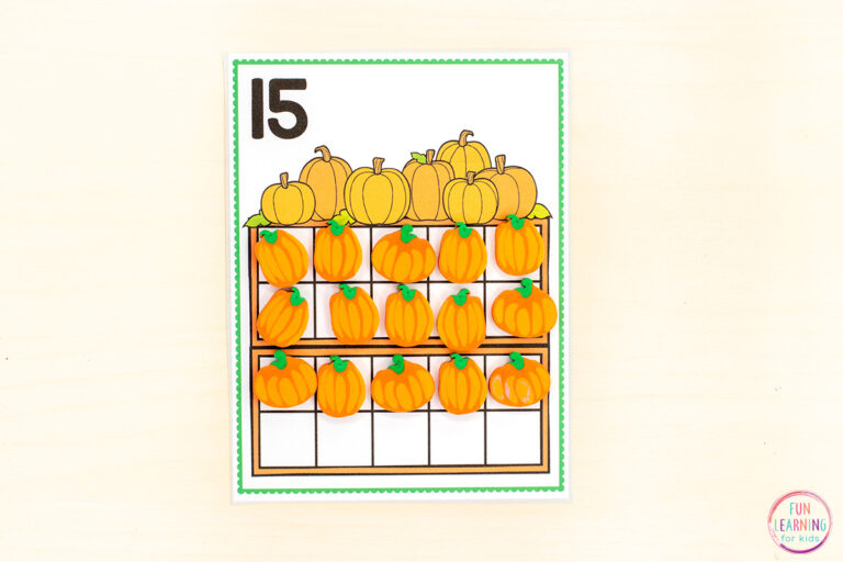 Pumpkin Counting Task Cards - Show the Number Math Activity