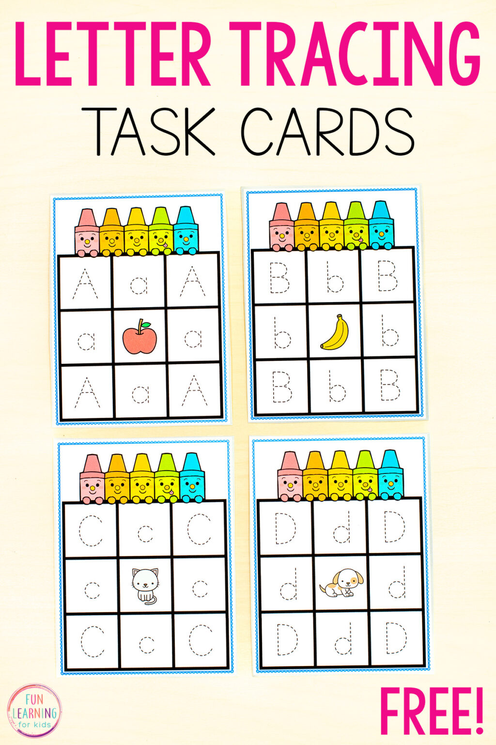 Letter Tracing Alphabet Task Cards
