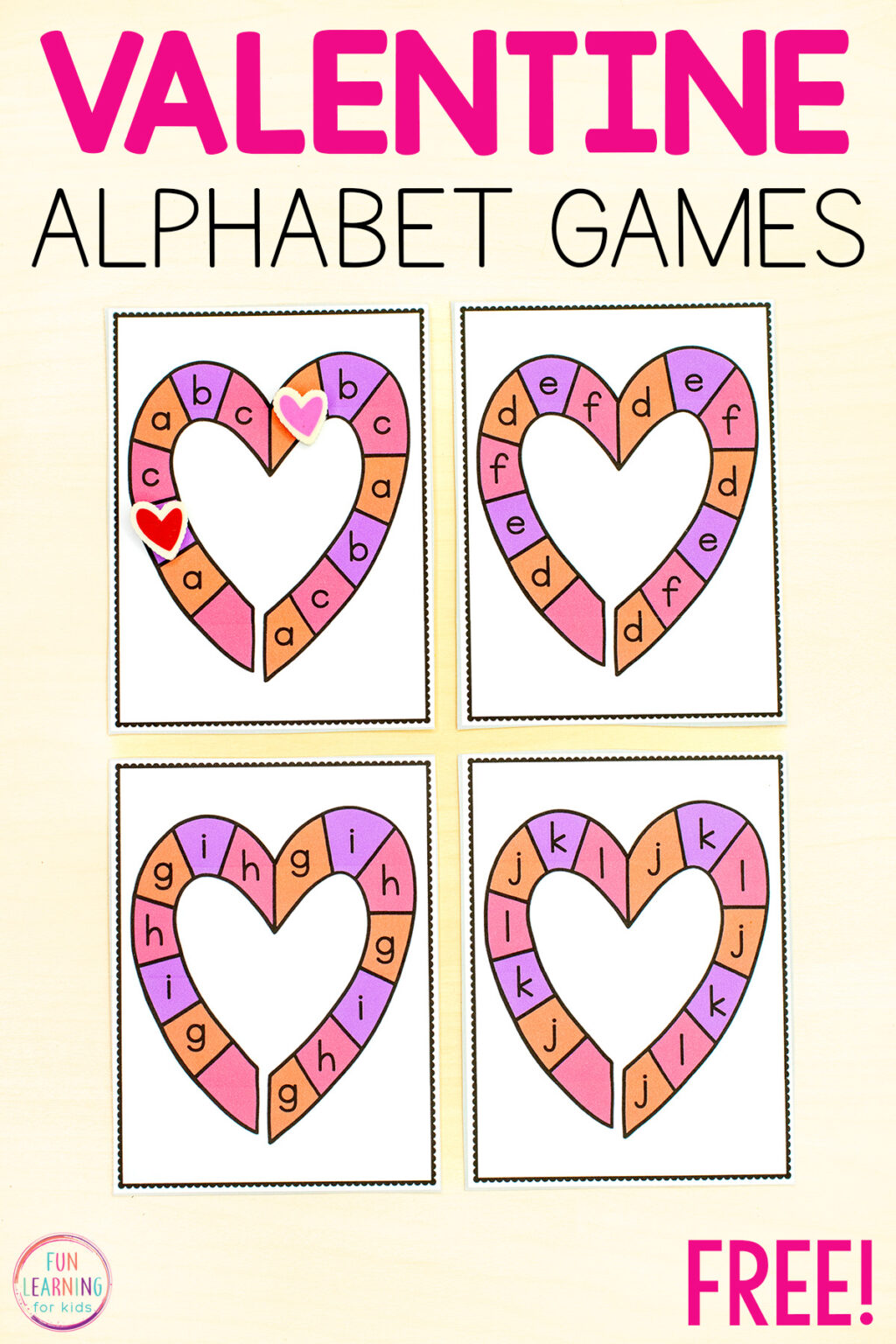 Heart Alphabet Game Task Cards