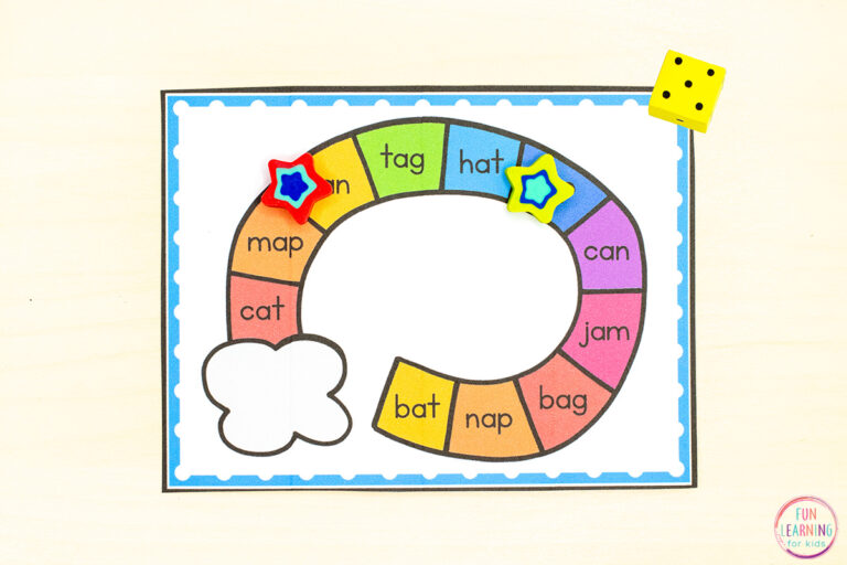 Rainbow CVC Board Game Task Cards