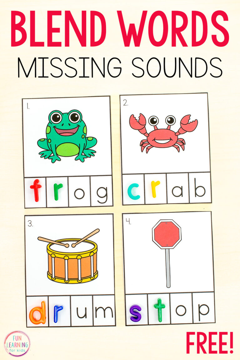 Beginning Blends Missing Sounds Cards