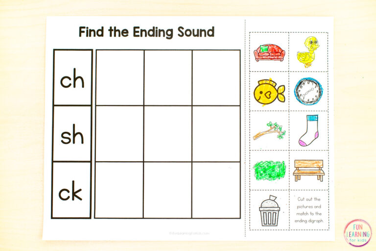 Digraph Sounds Sort Cut & Paste