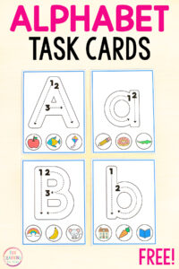 Letter Formation and Beginning Sounds Task Cards