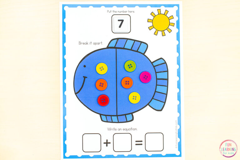 Fish Decomposing Numbers Mats