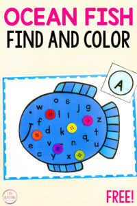 Fish Find and Color the Letters Sheets