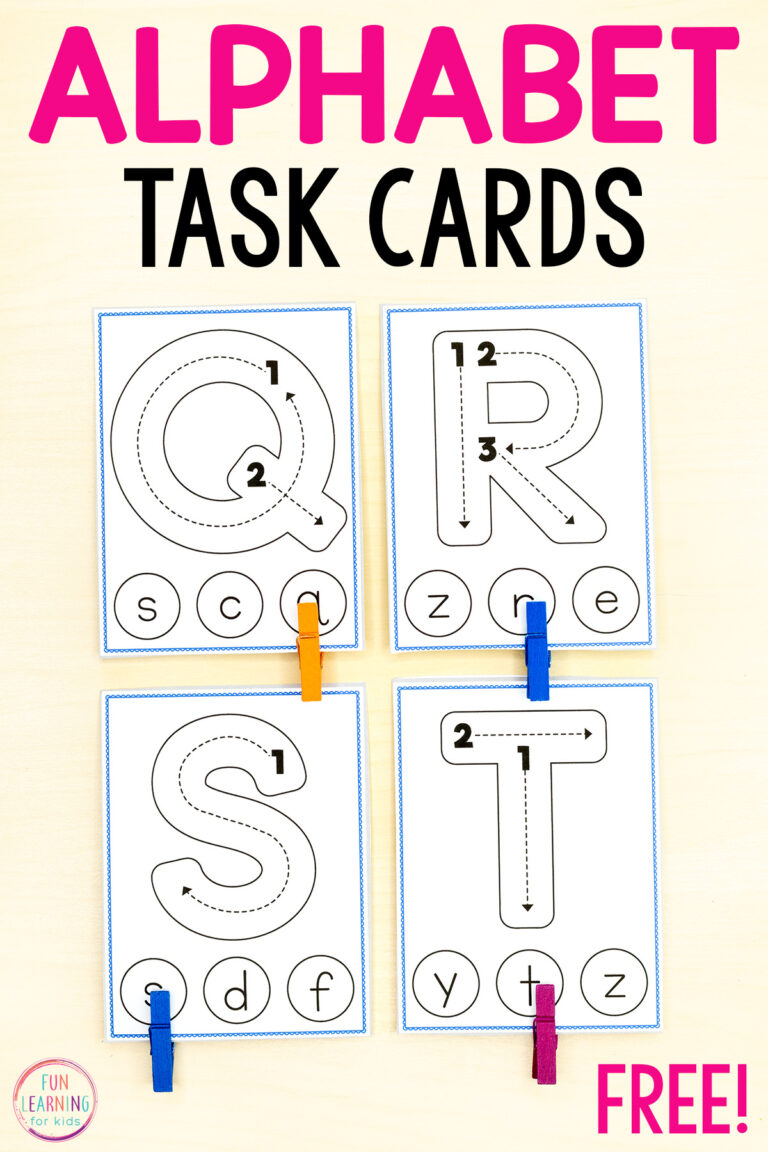Letter Formation Task Cards Alphabet Activity