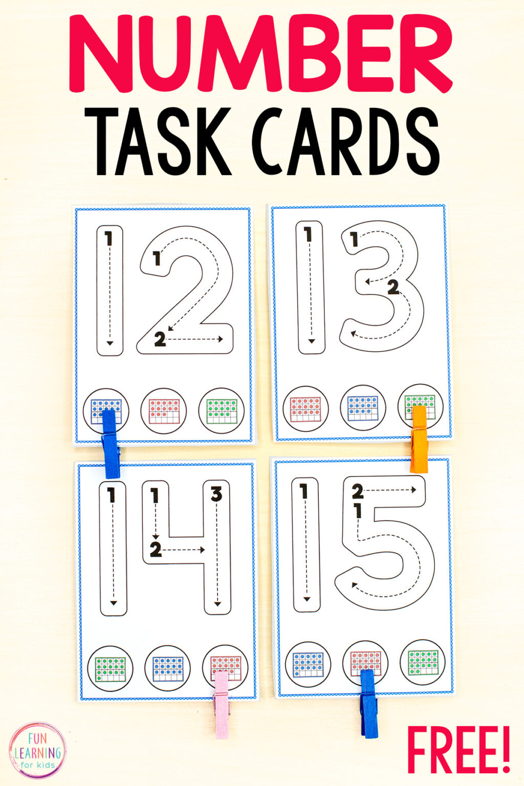 Exciting Number Formation & Counting Task Cards