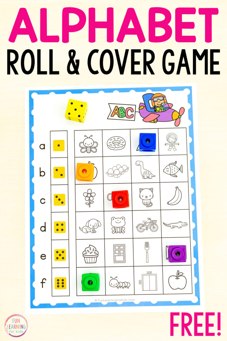 Alphabet Letter Sounds Roll and Cover Game