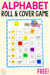 Alphabet Letter Sounds Roll and Cover Game