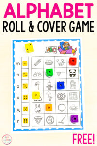 Alphabet Letter Sounds Roll and Cover Game