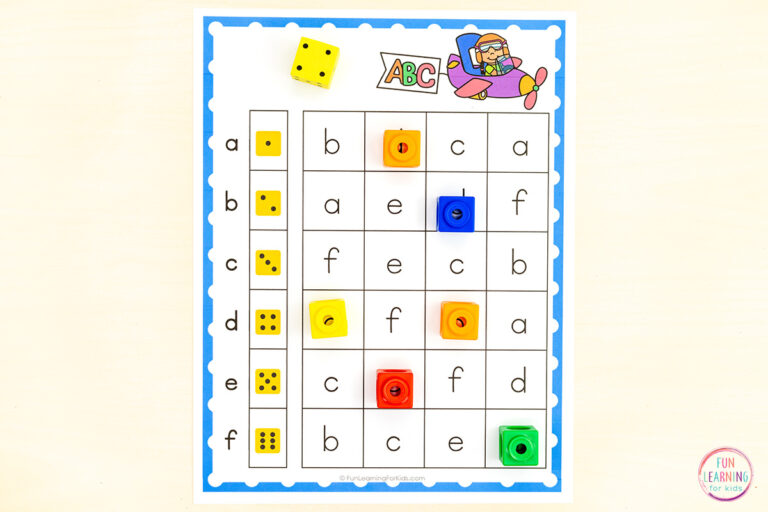 Super Fun Alphabet Roll & Cover the Letter Games