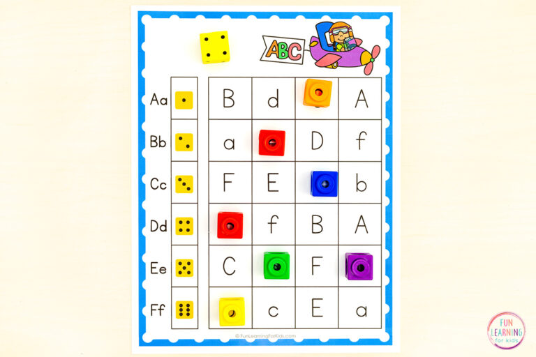 Super Fun Alphabet Roll & Cover the Letter Games