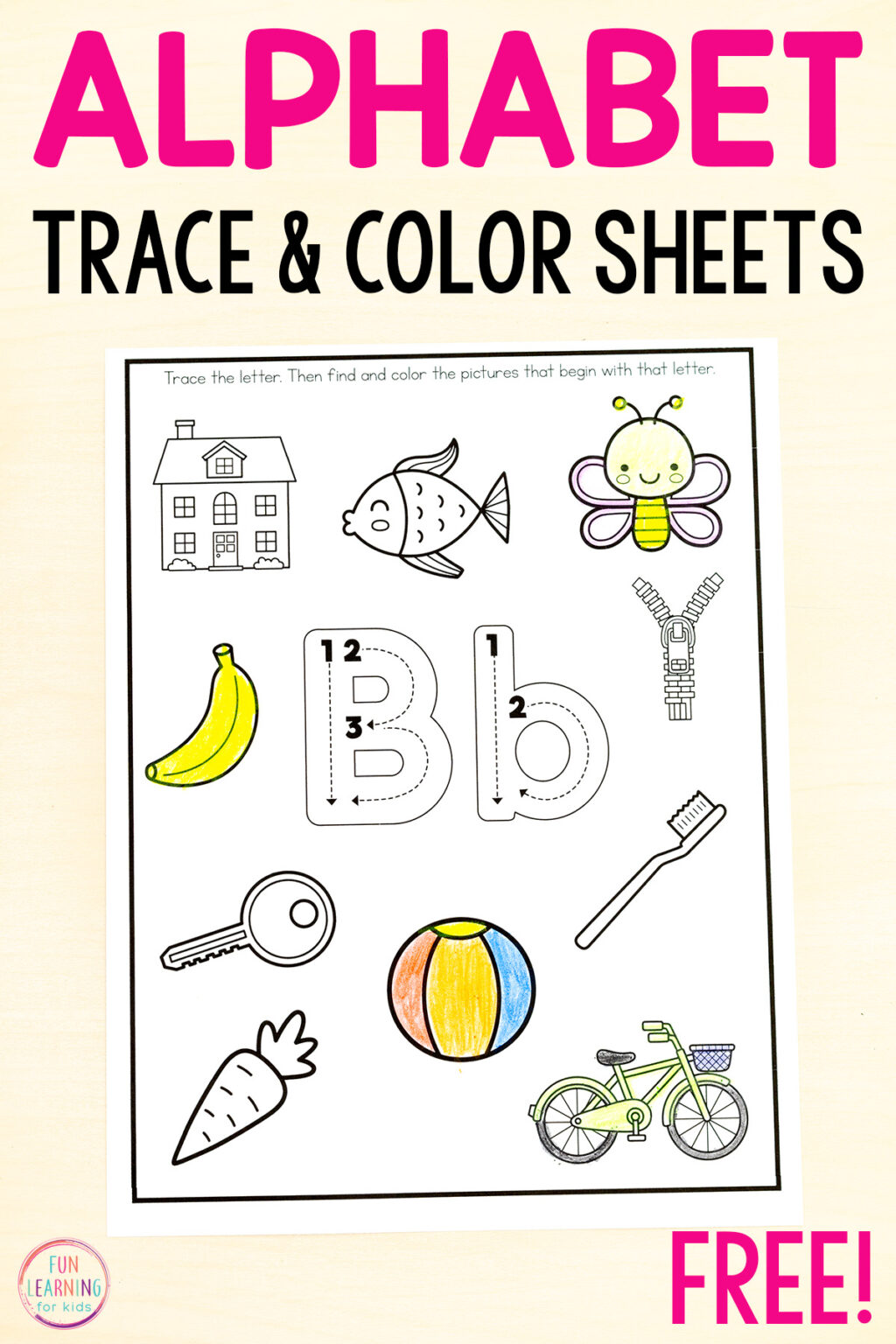 Find and Color the Beginning Letter Sound Alphabet Worksheets