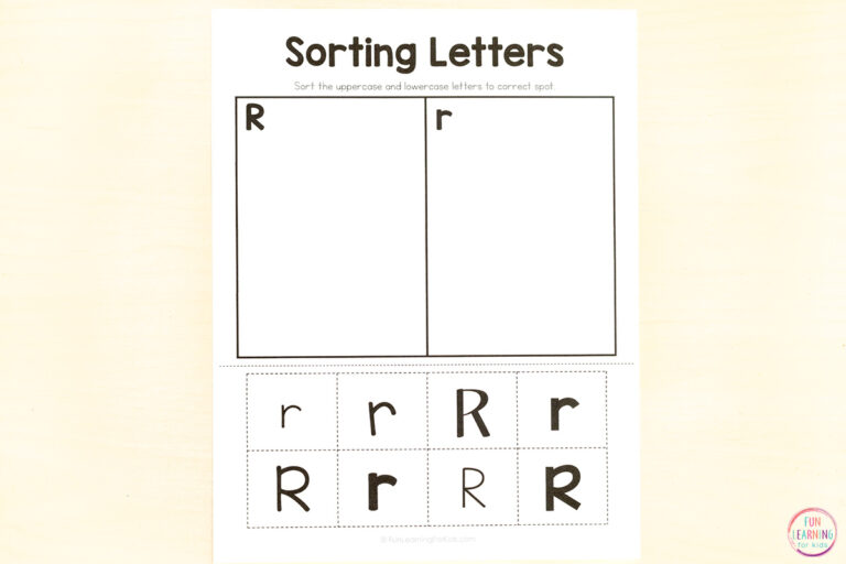 Alphabet Letter Sorting Worksheets