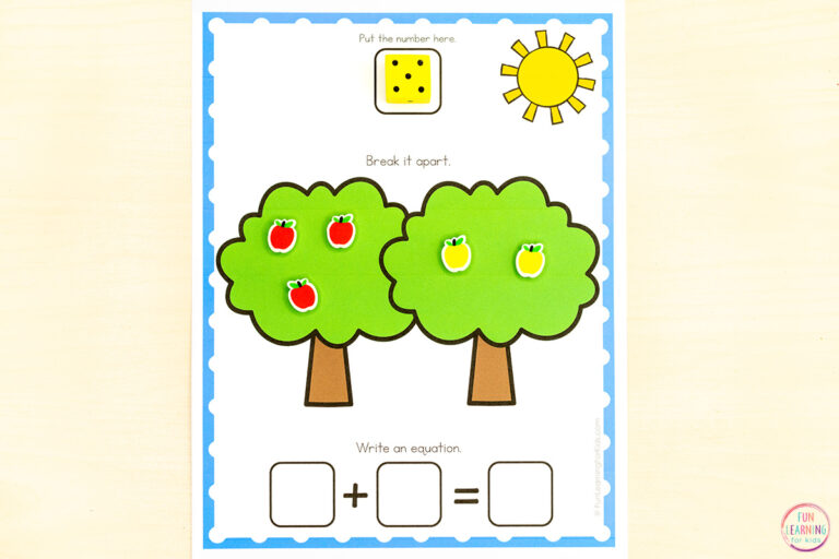 Apple Tree Decomposing Numbers Mat