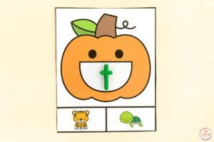 Feed the Pumpkin Letters Beginning Sound Cards
