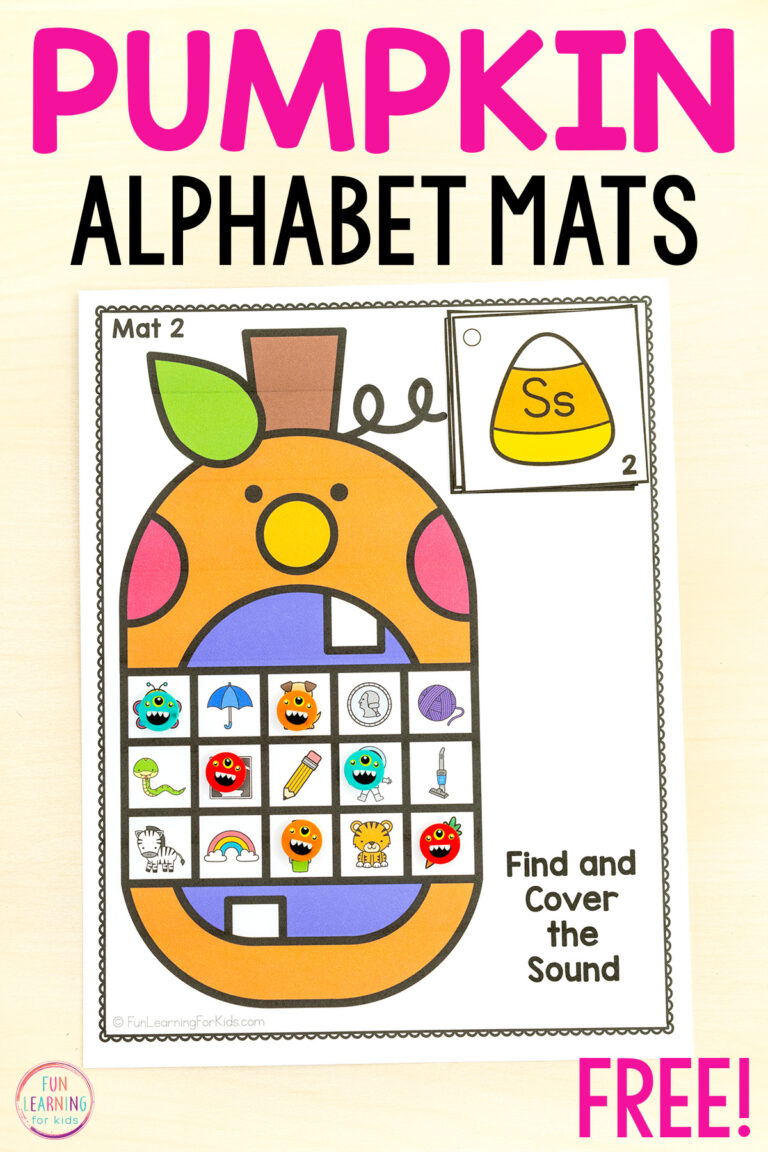 Pumpkin Find and Cover Beginning Sounds Alphabet Mats