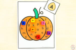 Pumpkin Find and Color the Letter Sheets Alphabet Activity