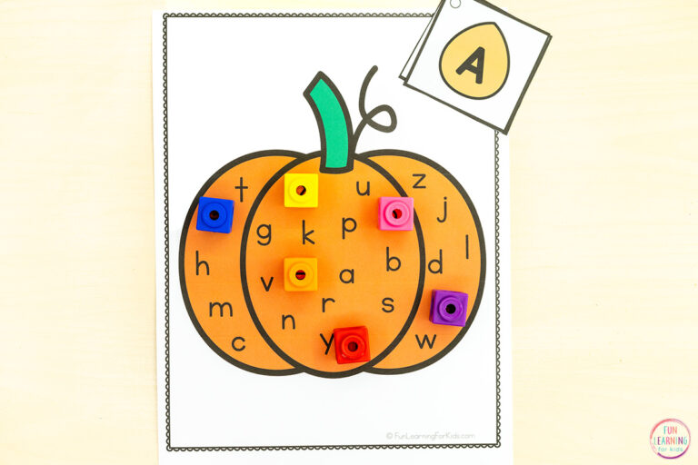 Pumpkin Find and Color the Letter Sheets Alphabet Activity