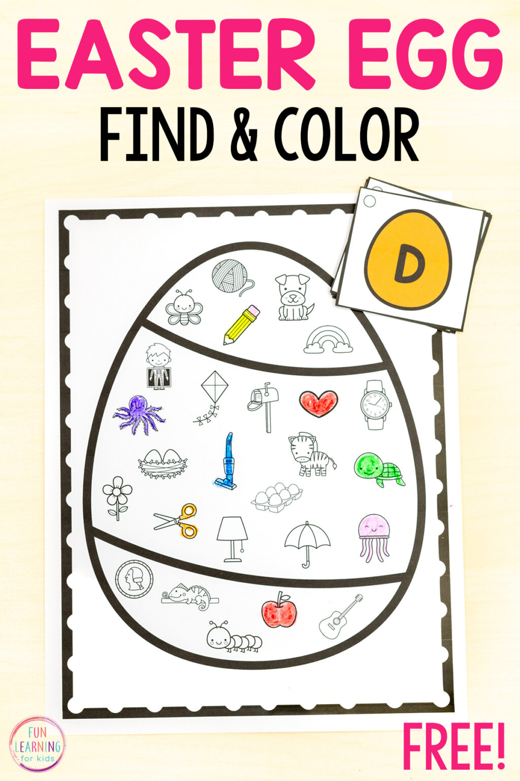Easter Egg Find and Color the Letter Alphabet Hunt
