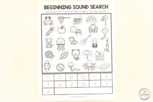 Free Printable Beginning Sound Search and Trace Alphabet Worksheets