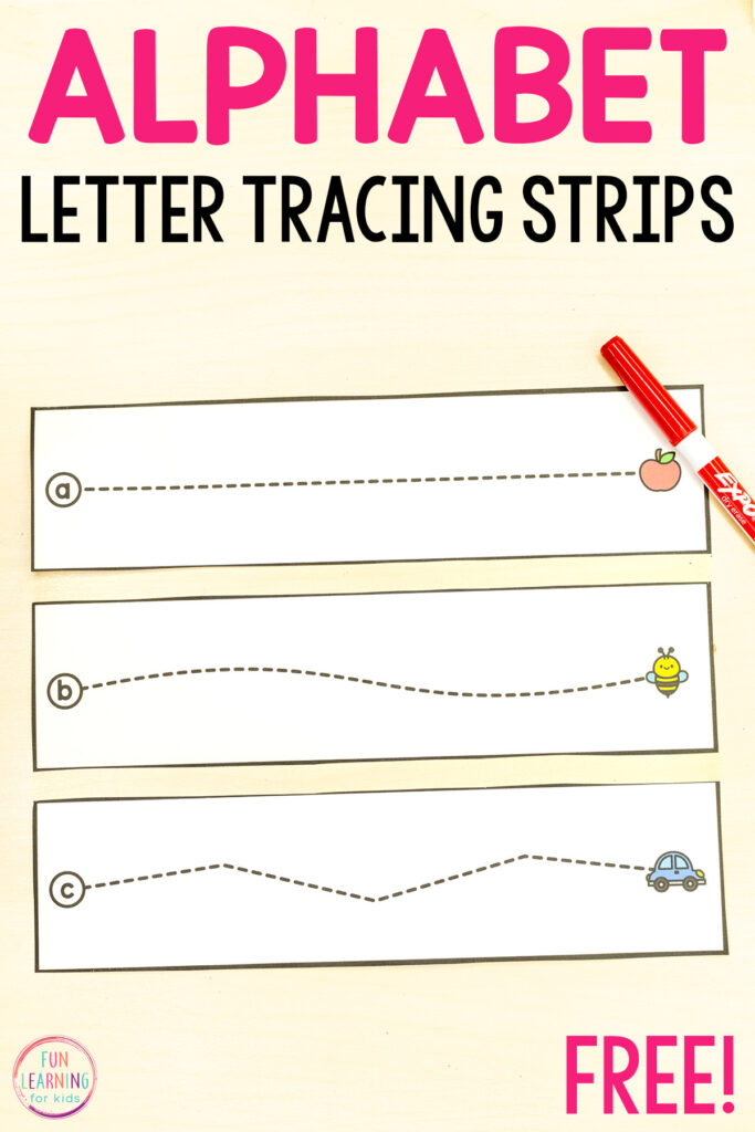 Letter Sounds Fine Motor Tracing Strips